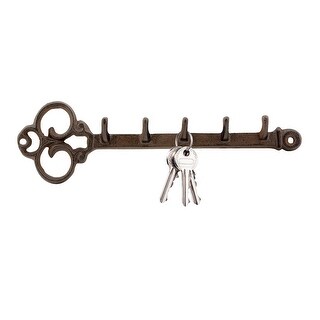 Rustic Iron Vintage Key Holder Wall Décor - 10.25" x 2.88" x 1" - Bed ...