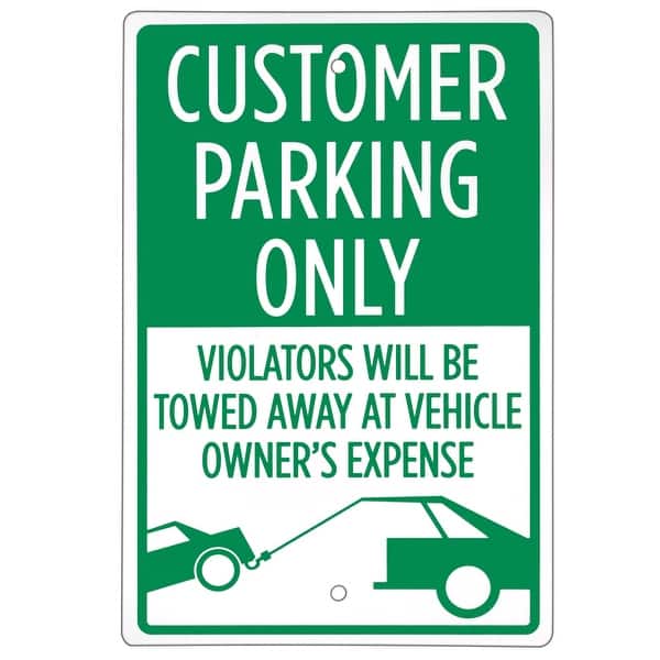 Customer Parking Only Sign 18" x 12" - 18" x 12" - Bed Bath & Beyond ...