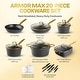 Granitestone Armor Max Nonstick Pots and Pans 20 Piece Kitchen ...