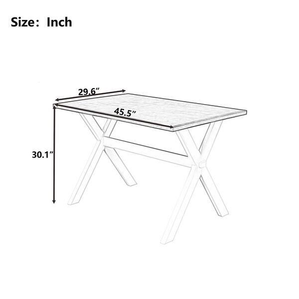 Farmhouse Rustic Wood Kitchen Dining Table with X-shape Legs - Bed Bath ...