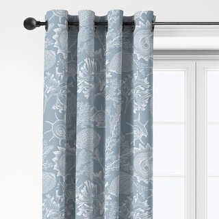 Shellabrate Cornflower Cotton Grommet Top Drapery Panel Set of 2 - Bed ...