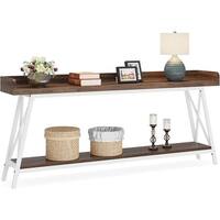 70.9 inch Extra Long Console Table Behind Sofa Couch, Narrow Entryway ...