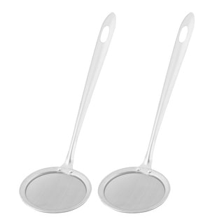 Kitchen Stainless Steel Peas Oil Perforated Ladle Strainer Colander ...