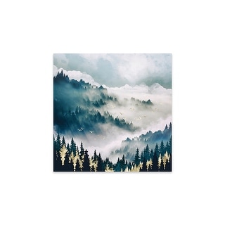 Misty Mountains Print On Acrylic Glass by SpaceFrog Designs - Bed Bath ...