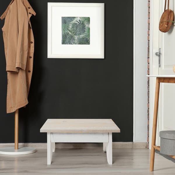Addie Joy Life is a Journey of Steps Decorative Wood Step Stool - Grey ...
