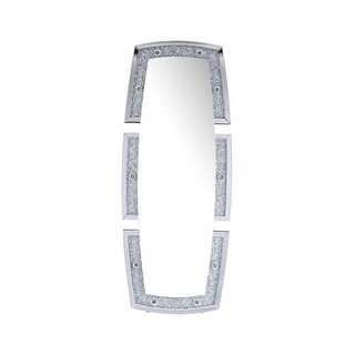 ACME Noralie Wall Mirror in Mirrored and Faux Diamonds - Bed Bath ...