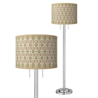 Rustic Mod Shade on Brushed Nickel Garth Floor Lamp - 18" x 62" - Bed ...