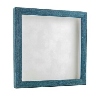 20x20 Shadow Box Frame Blue Wood | 1" Usable Display Depth | Includes a ...