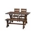 Simple Living Mandeville 4-piece Solid Wood Dining Set with Bench - Bed ...