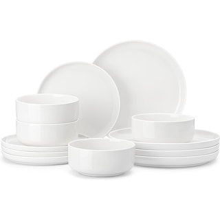 12 Pieces Porcelain Dinnerware Sets Dishware Sets - Bed Bath & Beyond ...