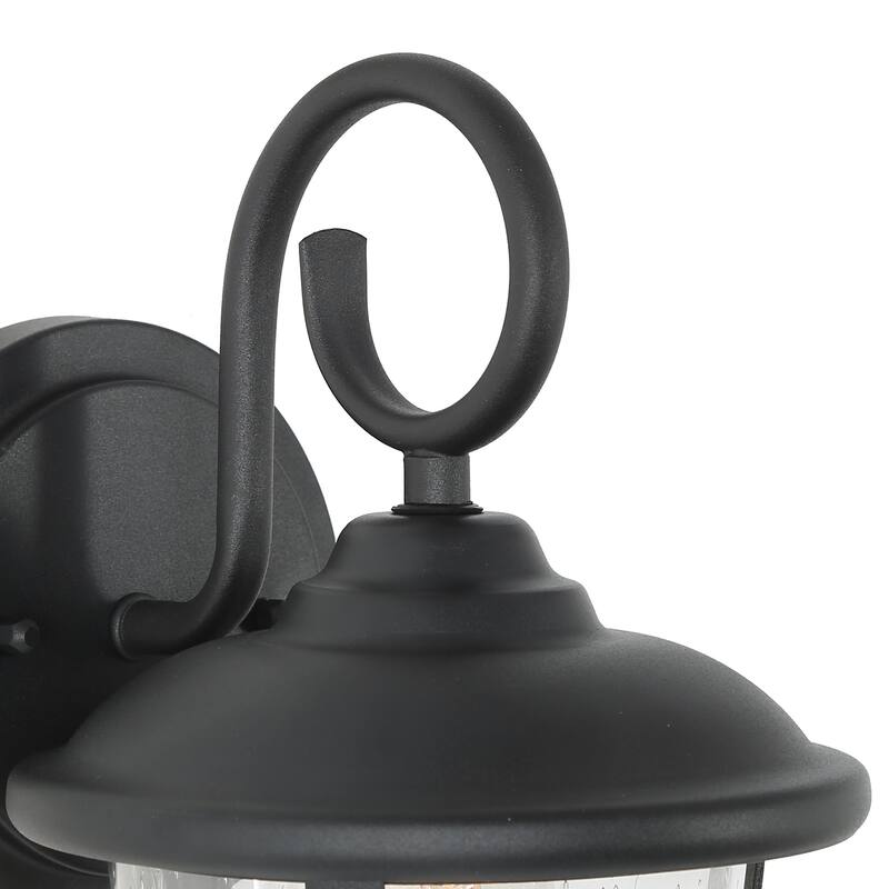 2-pack Farmhouse Black Outdoor Wall Light LED Dimmable Exterior Sconce ...