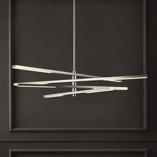 SAFAVIEH Couture Oswalt Metal Adjustable LED Chandelier - 48 in. W x 48 ...