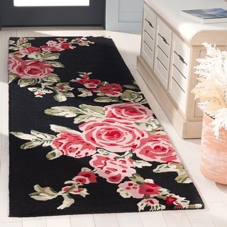 SAFAVIEH Handmade Jardin Dragomira French Country Floral Wool Rug - Bed ...