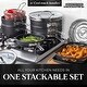 15 Piece Stackmaster Ultra Non stick Cookware Set, Pots and Pans Kitchen Set with Cool Touch ...