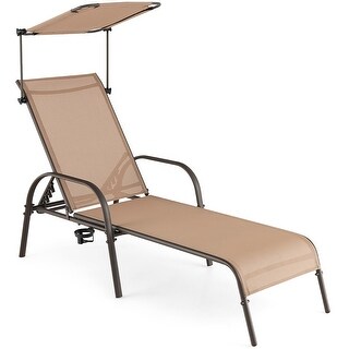 Costway Patio Heavy-Duty Chaise Lounge 5-Level Adjustable Outdoor - See ...