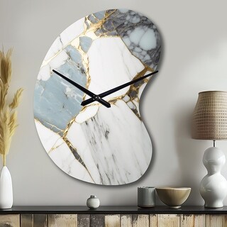 Abstract Geode Gold And White Marble I - Abstract Marble Large Wall ...