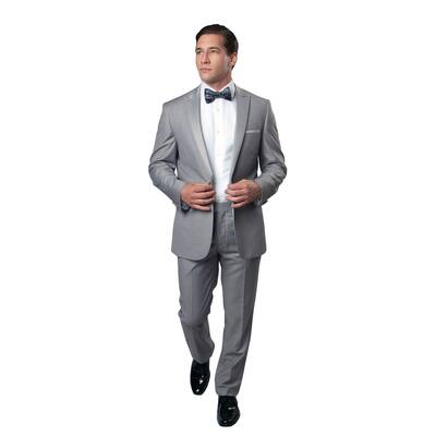 Quality Tuxedos / 2PC Slim Fit / Grey on Grey Prom Tuxedo Suit ...