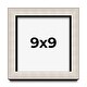 9x9 Shadow Box Frame Silver Real Wood Contemporary Shadowbox Display ...