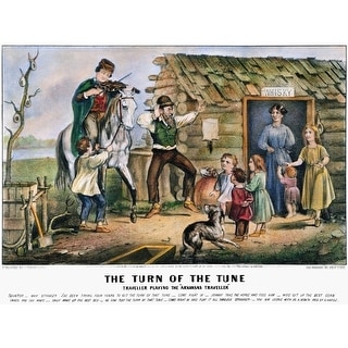 Folk Tradition 1870. /Nthe Turn Of The Tune. Lithograph 1870 By Currier ...