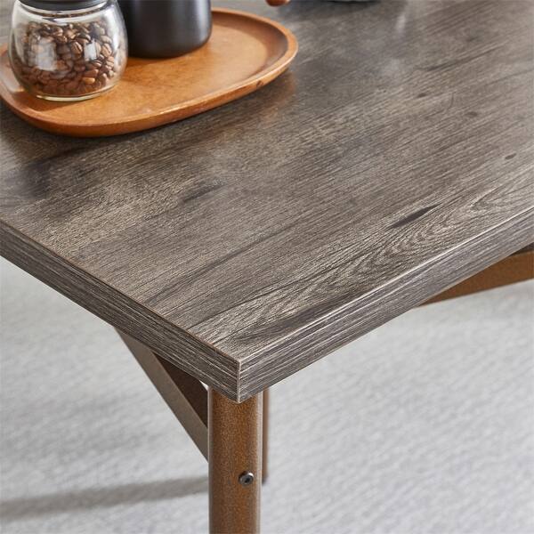 Dining Set for 2,Squre Wooden Dining Table w/4 Legs and 2 Metal Chair ...