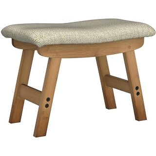 Foot Rest,Bamboo Foot Stool,(Brown Legs - Beige Stool Surface) - Brown ...