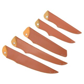 1 Set/5Pcs PU Leather Chef Knife Sheath Cover Sleeves for Kitchen ...