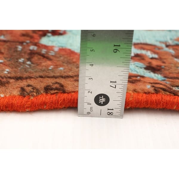 Hand-knotted Color Transition Burnt Orange Wool Rug - 9'4" x 12'0 ...