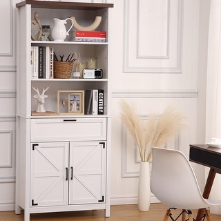 6-Tire Bookshelf with Doors - Bed Bath & Beyond - 40401250