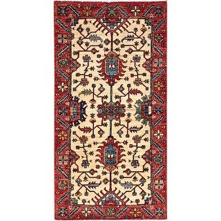 Shahbanu Rugs Tuscan Beige With Carmine Red Border Luxurious Wool Hand ...