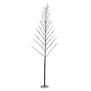 Pre-lit Frosted Twig Christmas Tree - 3.5' - Warm White LED Lights ...
