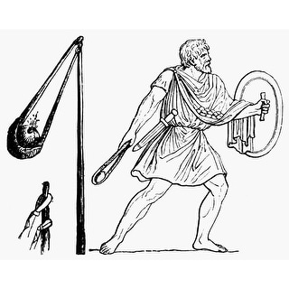 Roman Slingshot. /Na Slingshot And Its Use (Right) By A Roman Funditor ...