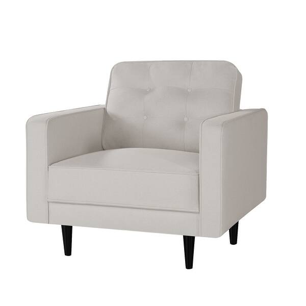 35 Inch Wide Upholstered Accent Chair - Single Lounge Club Chair with ...