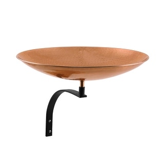 Achla Designs Stainless Steel Birdbath Bowl With Wall Mount Bracket, 16 ...