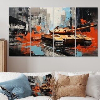 Designart "Artillery Military Tank Power II" Military Extra Large ...