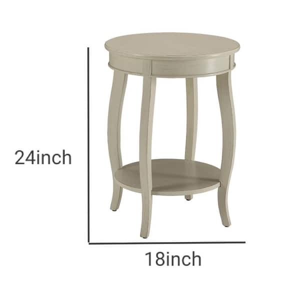 Fashionable Side Table, Antique White - 24 H x 18 W x 18 L Inches - Bed ...