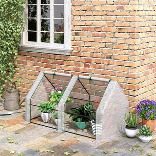 Outsunny Outdoor Portable Flower Plant Garden Greenhouse Kit - Bed Bath ...