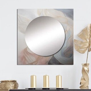 Designart "Gold And Grey Line Art In Motion II" Abstract Line Art Wall ...