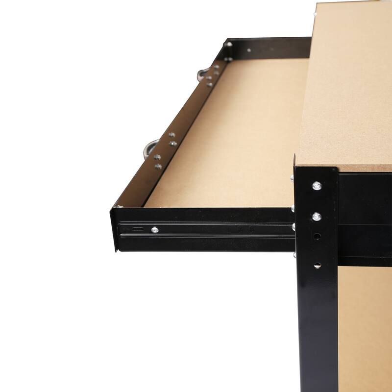 Steel Tool Storage Workbench, Hardwood Tools Table Workstation with ...