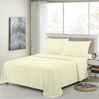4 Piece Bed Sheets 1800 Count Egyptian Comfort King Vanilla - Bed Bath ...