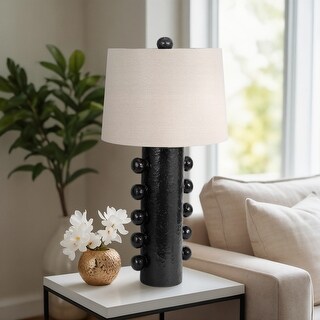 Sagebrook Home's Knobby Ceramic Table Lamp, 31" Tall Black - 16" x 16 ...