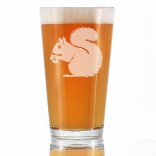Squirrel - Beer Pint Glass - Nature Gifts & Decor - 16 Ounce - Bed Bath ...