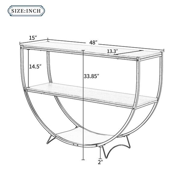 Merax Rustic Industrial Design Demilune Shape Console Table - Bed Bath ...