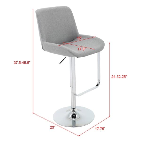 Brage Living Diana Height Adjustable Counter and Bar Stool - Bed Bath ...