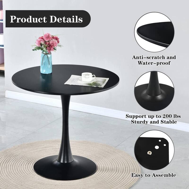 31.5"Modern Round Dining Table End Table Leisure Coffee Table - N/A ...