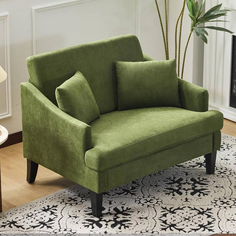 Bezseller Modern Oversized Accent Chair, 34.3'' Wide Seat Upholstered ...