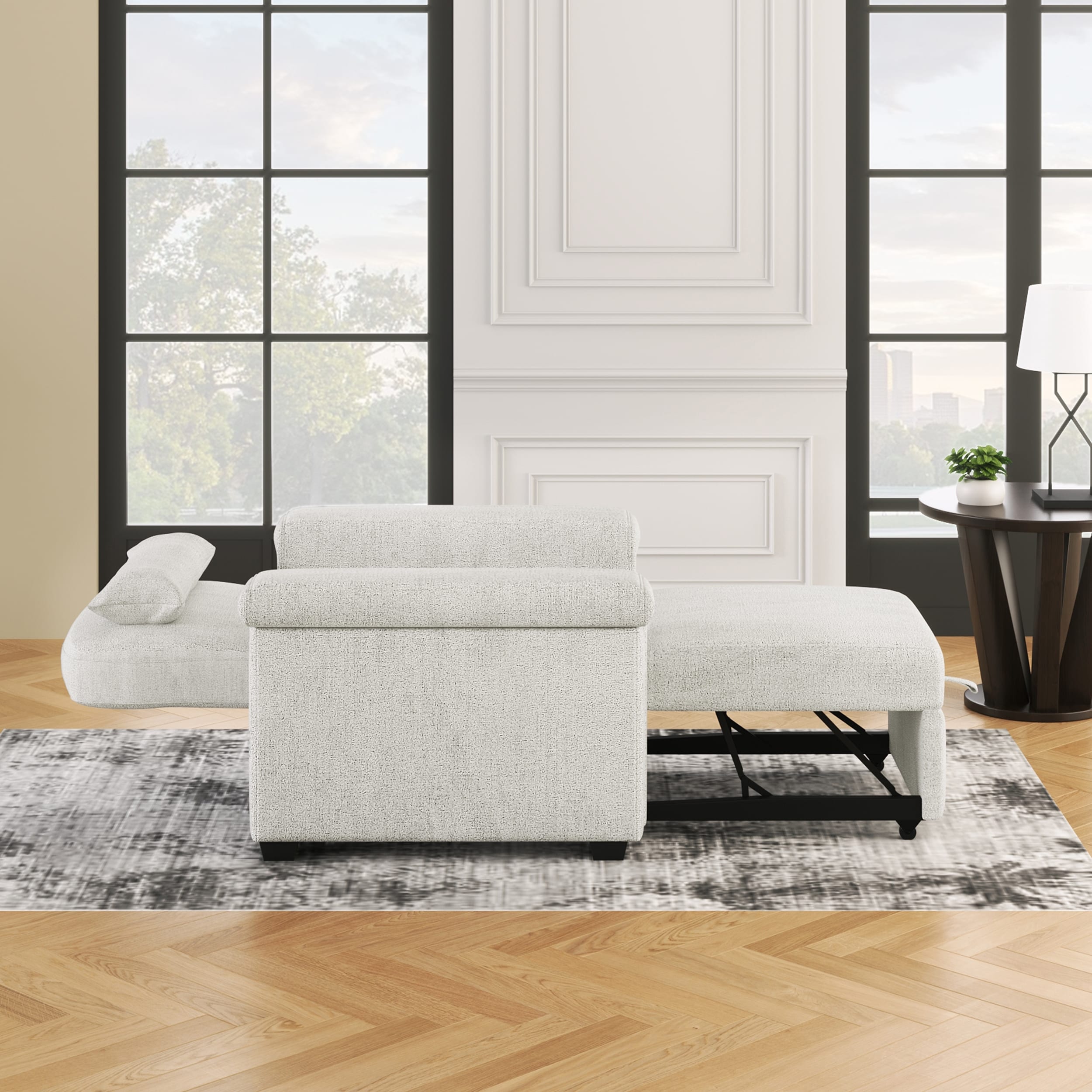 Blue Castle Chair Bed w/ Pull Out Sleeper Chair, 3 in 1 Convertible ...