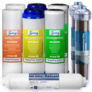 iSpring F9D 9-Piece Replacement Cartridges with DI Filters - Bed Bath ...