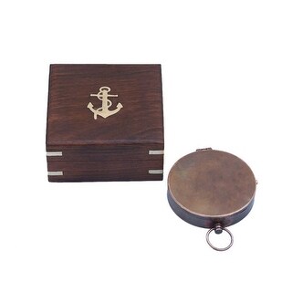 Antique Copper Gentlemen's Compass With Rosewood Box - 4" - Bed Bath ...