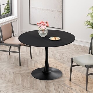 42.12"Modern Round Dining Table with Round MDF Table Top,Metal Base ...