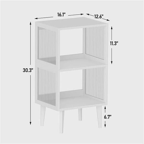 3 Tier Book Shelf 3 Cube Bookcase - 12.6"D x 16.1"W x 30.3"H - Bed Bath ...